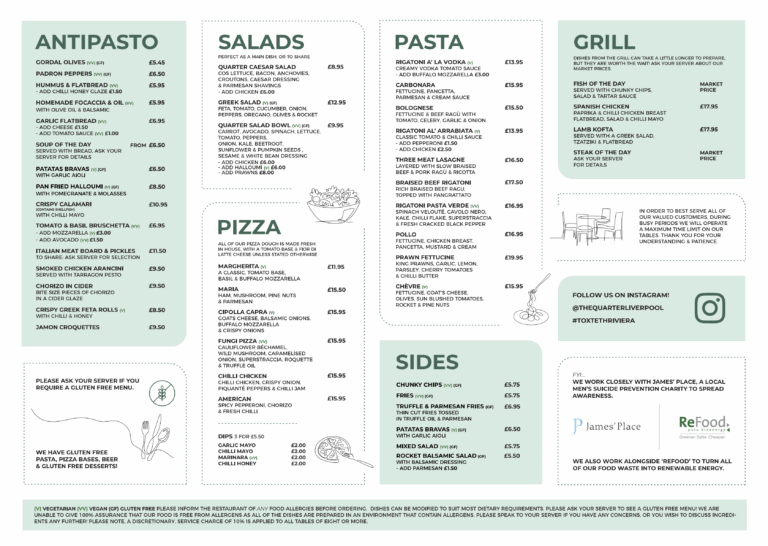 Menu – The Quarter
