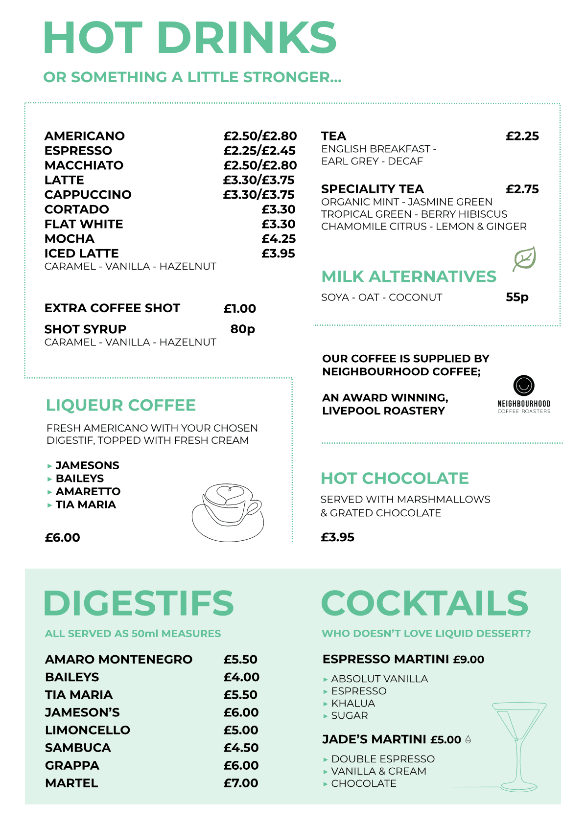 Menu – The Quarter