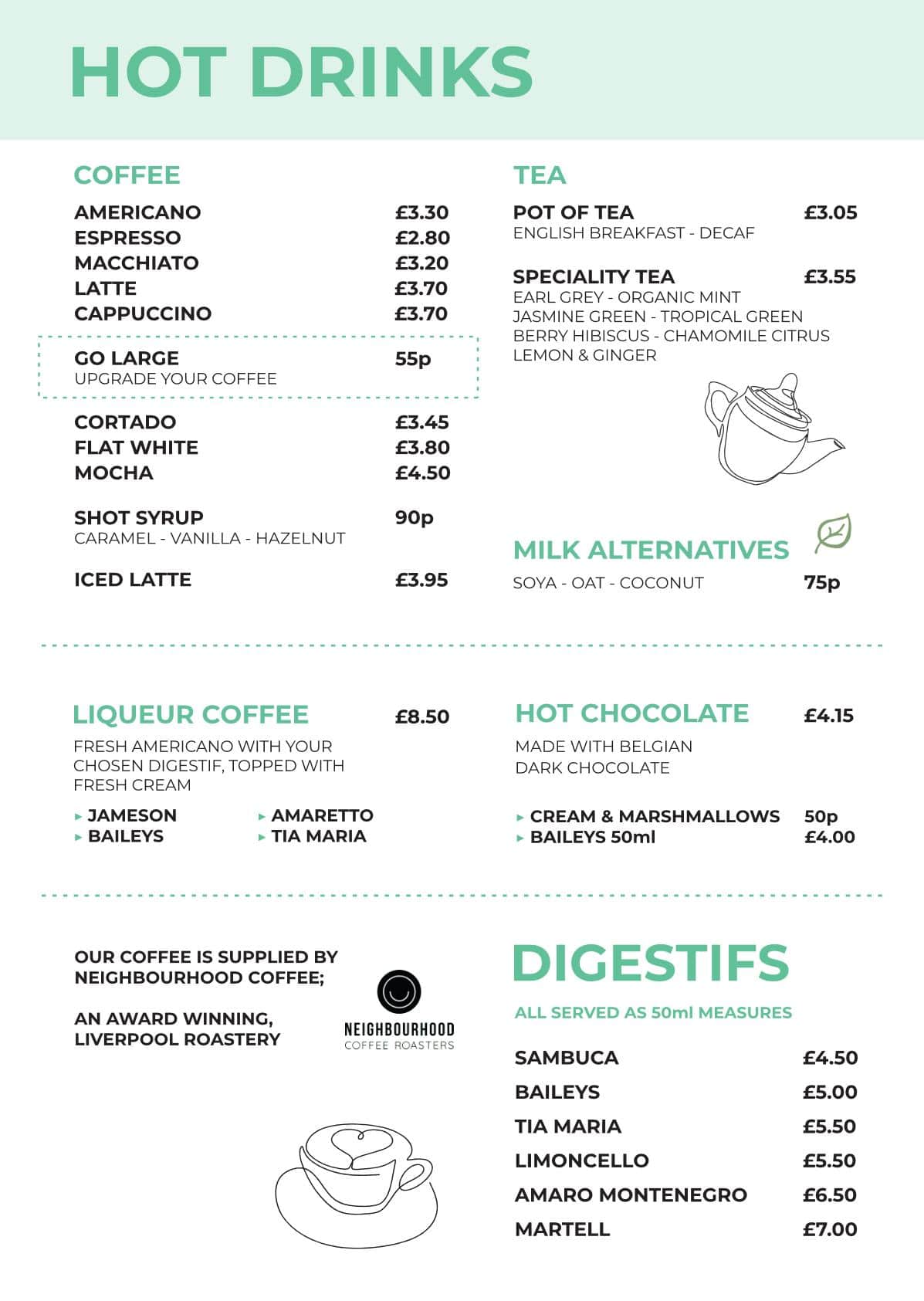 Menu – The Quarter