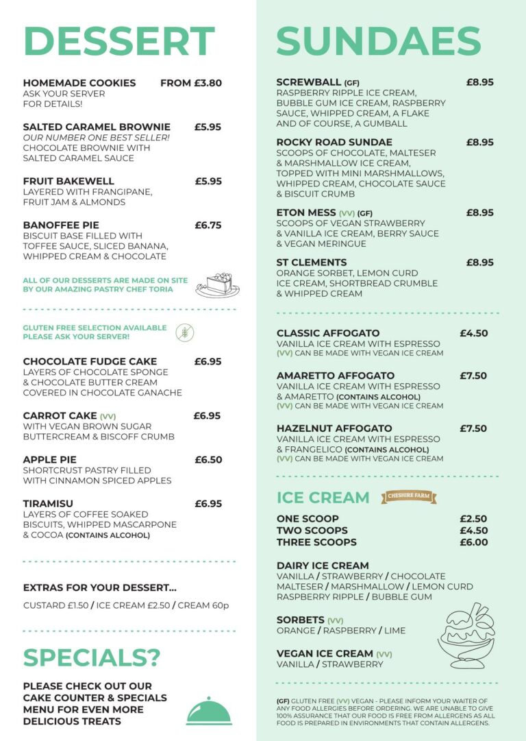 Menu – The Quarter