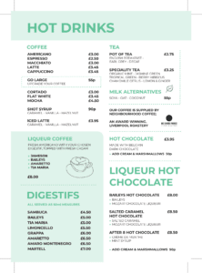 Menu – The Quarter