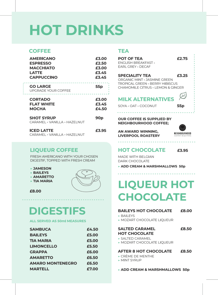 Menu – The Quarter