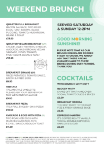 Menu – The Quarter